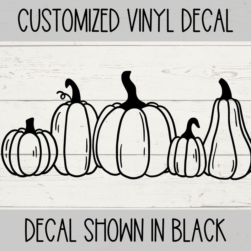 Pumpkin Vinyl Decal - Etsy