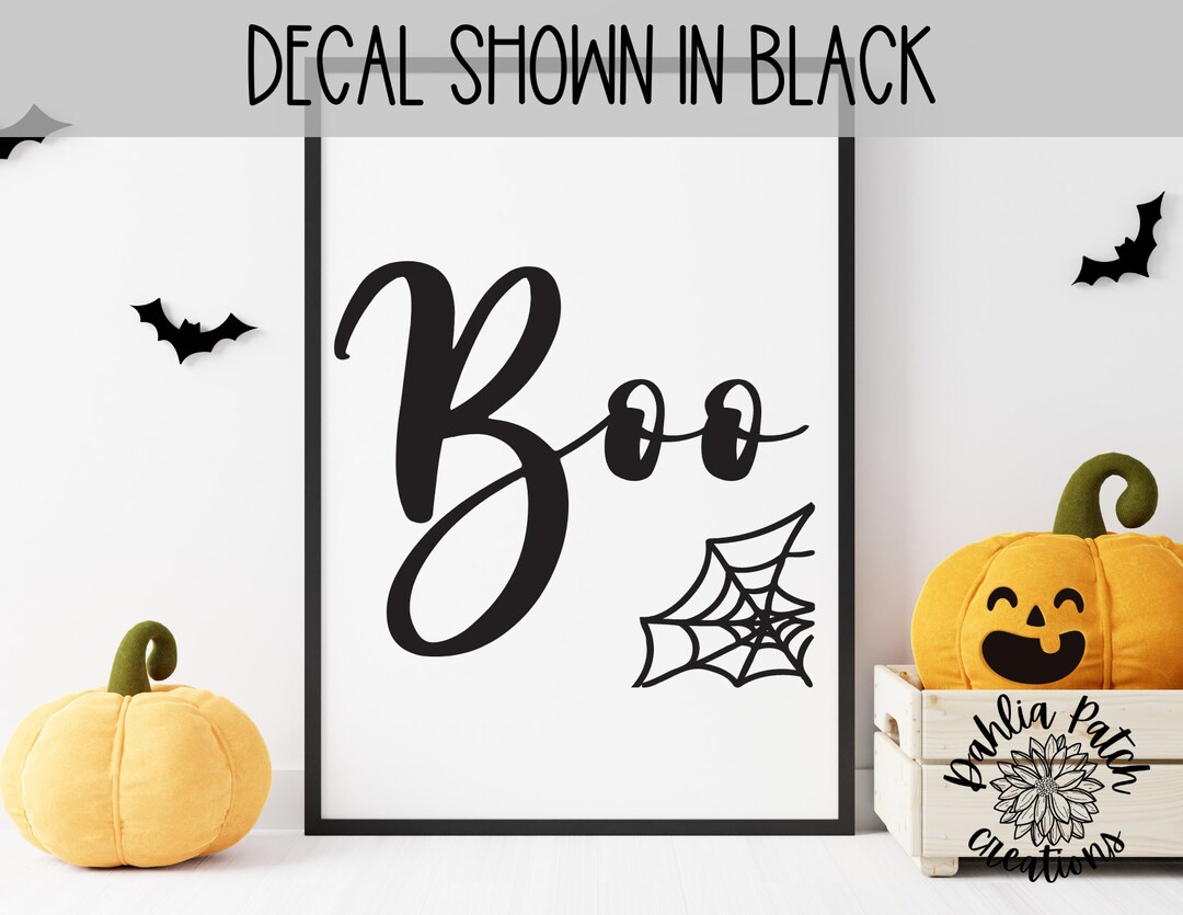 Halloween Vinyl Decal Boo Vinyl Decal Fall Vinyl Decal Permanent ...