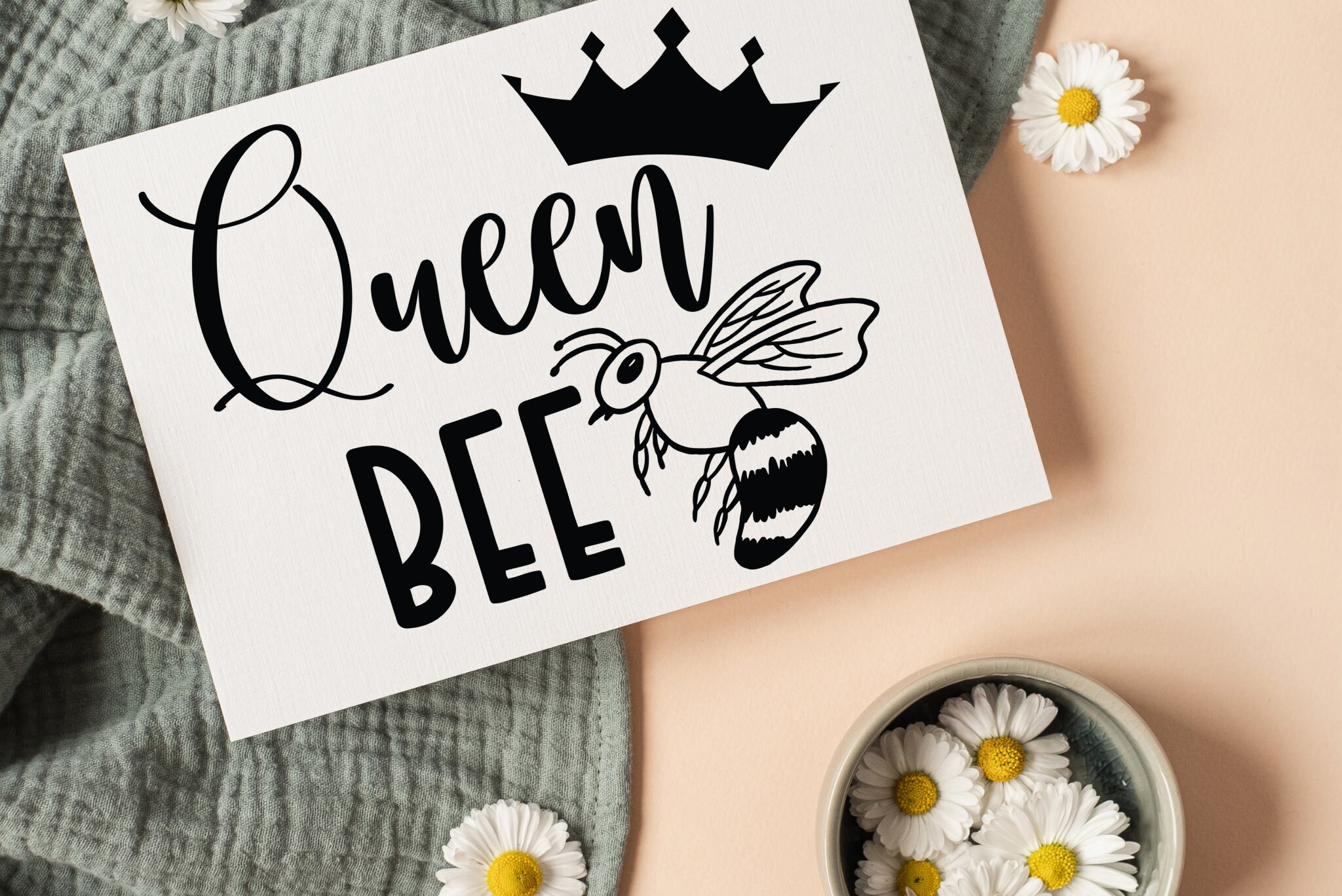 Bee Vinyl Decal Queen Bee Vinyl Decal Boho Vinyl Decal - Etsy