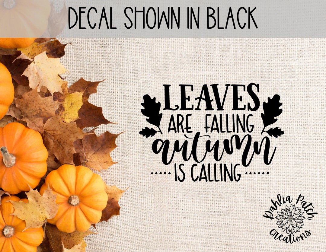 Autumn Leaves Vinyl Decal: Fall Decor DIY Craft - Etsy