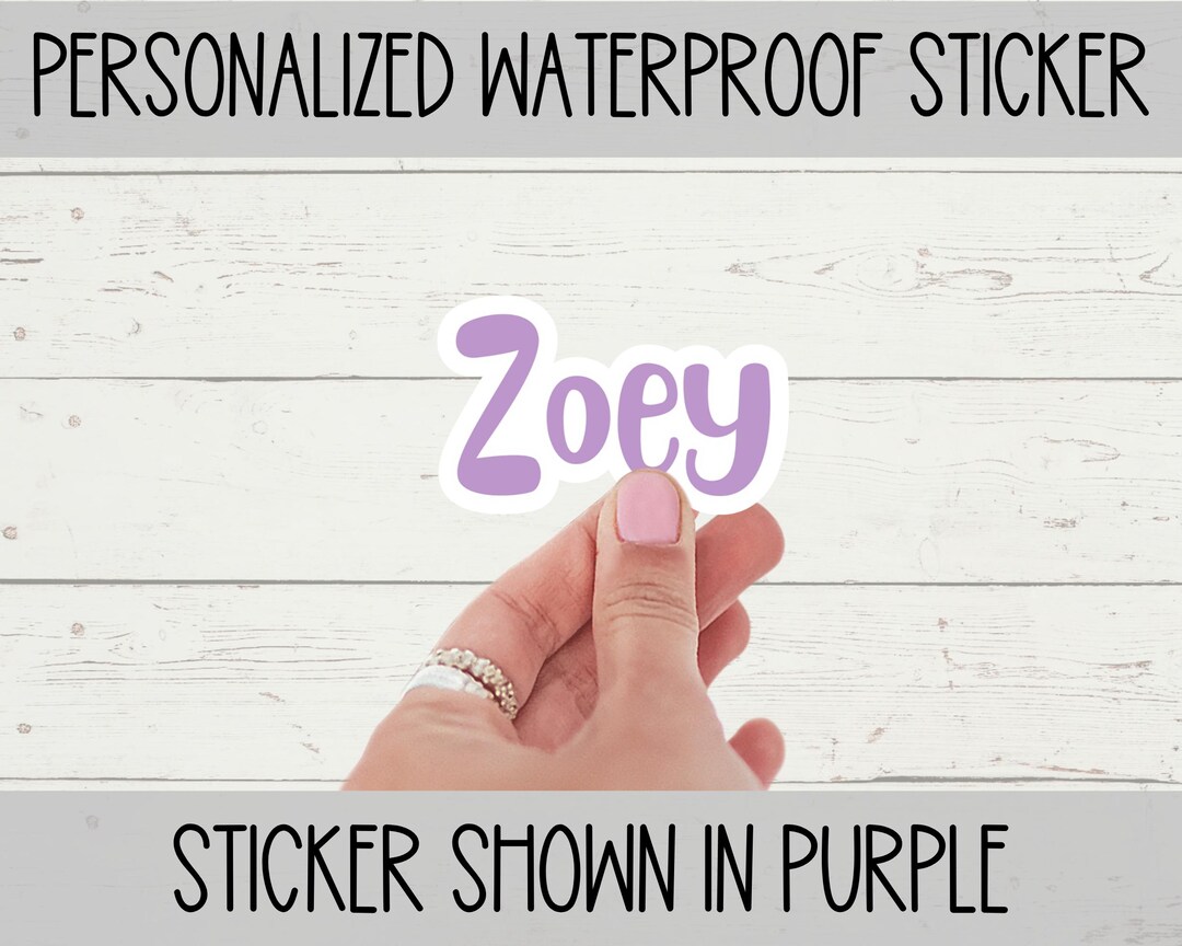 Custom Name Sticker Kids Name Sticker Personalized Waterproof Sticker ...