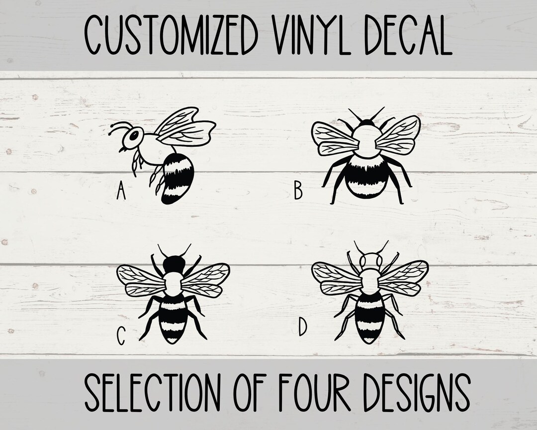 Bee Vinyl Decal: Boho Bumblebee Sticker, Spring Decor - Etsy