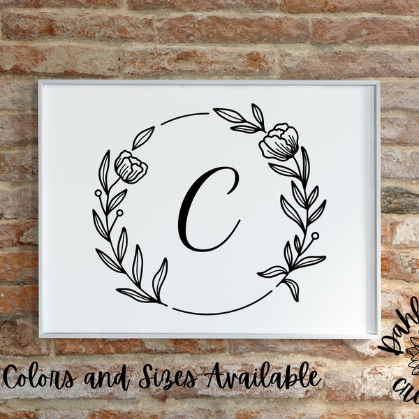 Monogram Vinyl Decal - Etsy