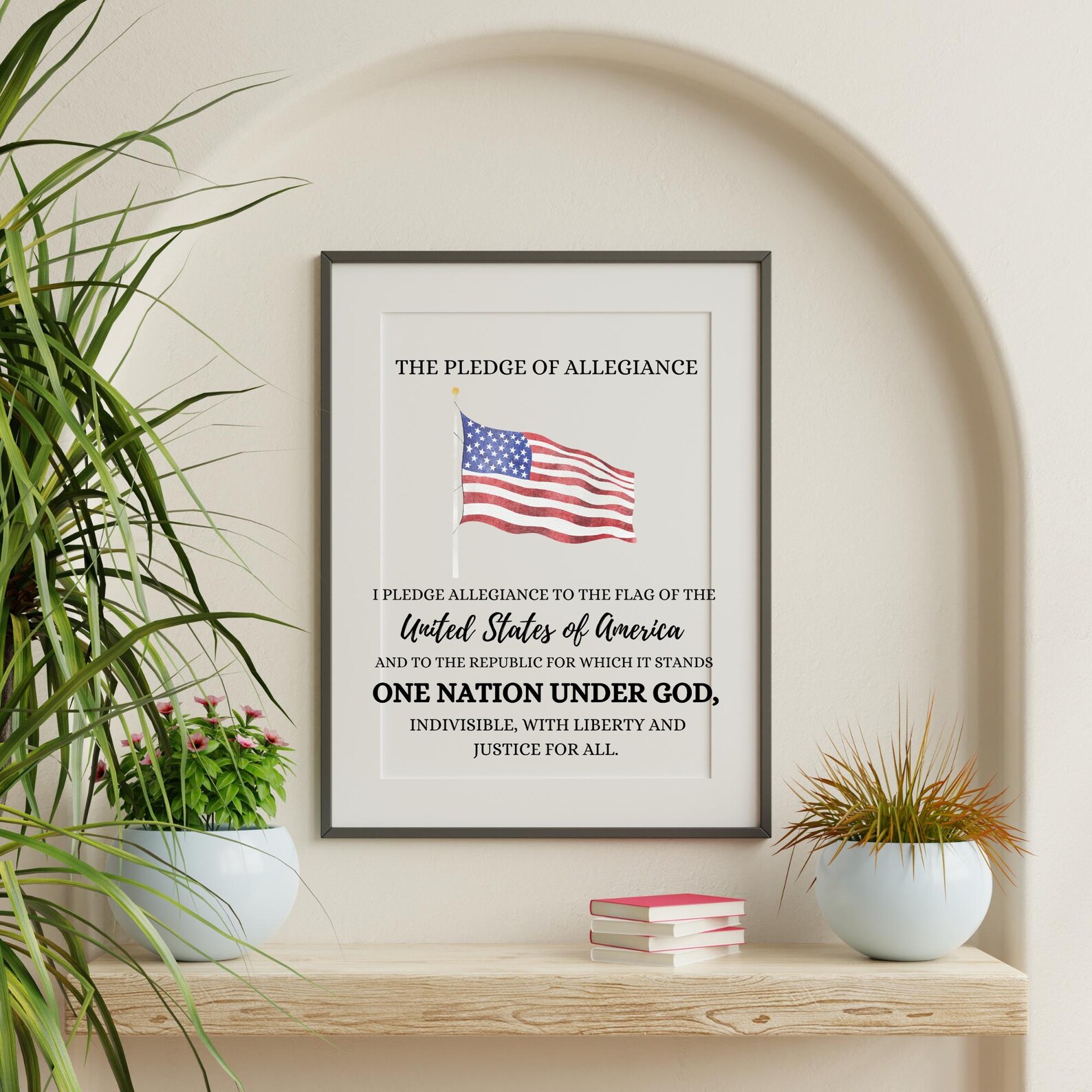 Pledge of Allegiance Print: American Flag, Classroom Decor (digital ...