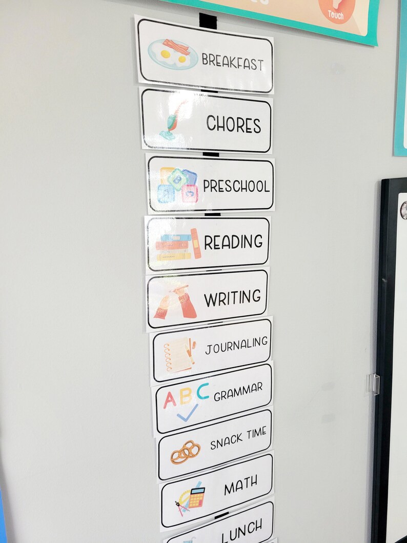 Daily Schedule Cards Homeschool Daily Schedule Cards PDF Print - Etsy