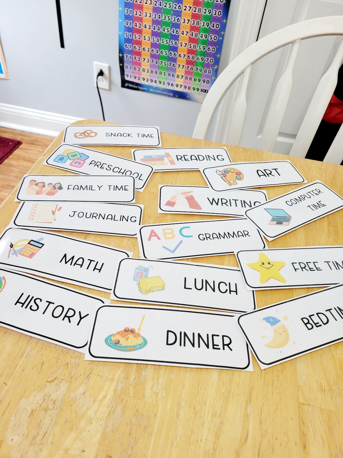 Daily Schedule Cards Homeschool Daily Schedule Cards PDF Print - Etsy