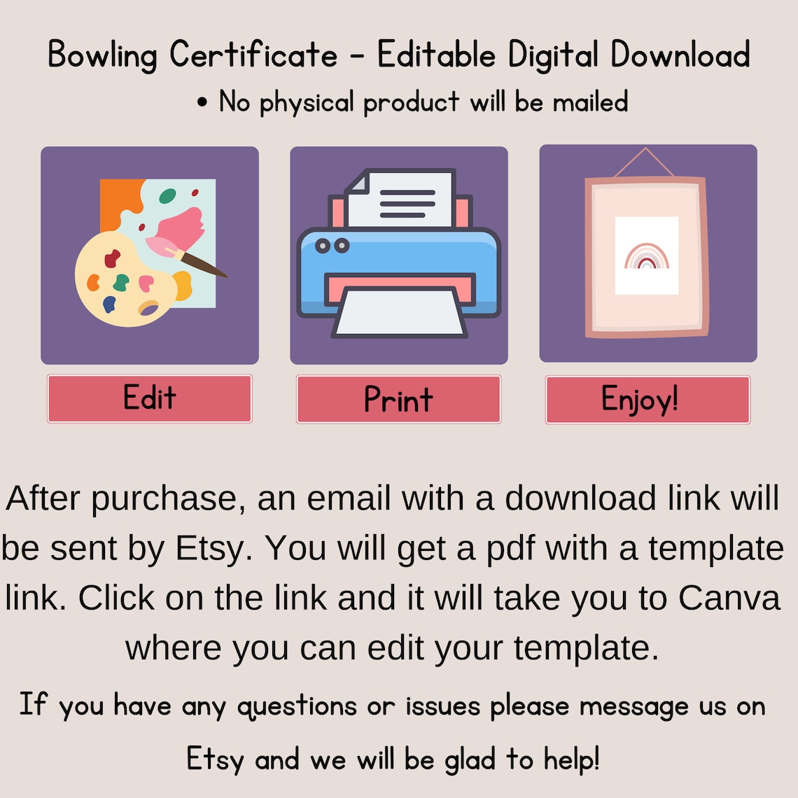 Bowling Award Editable Bowling Participation Certificate, Bowling ...