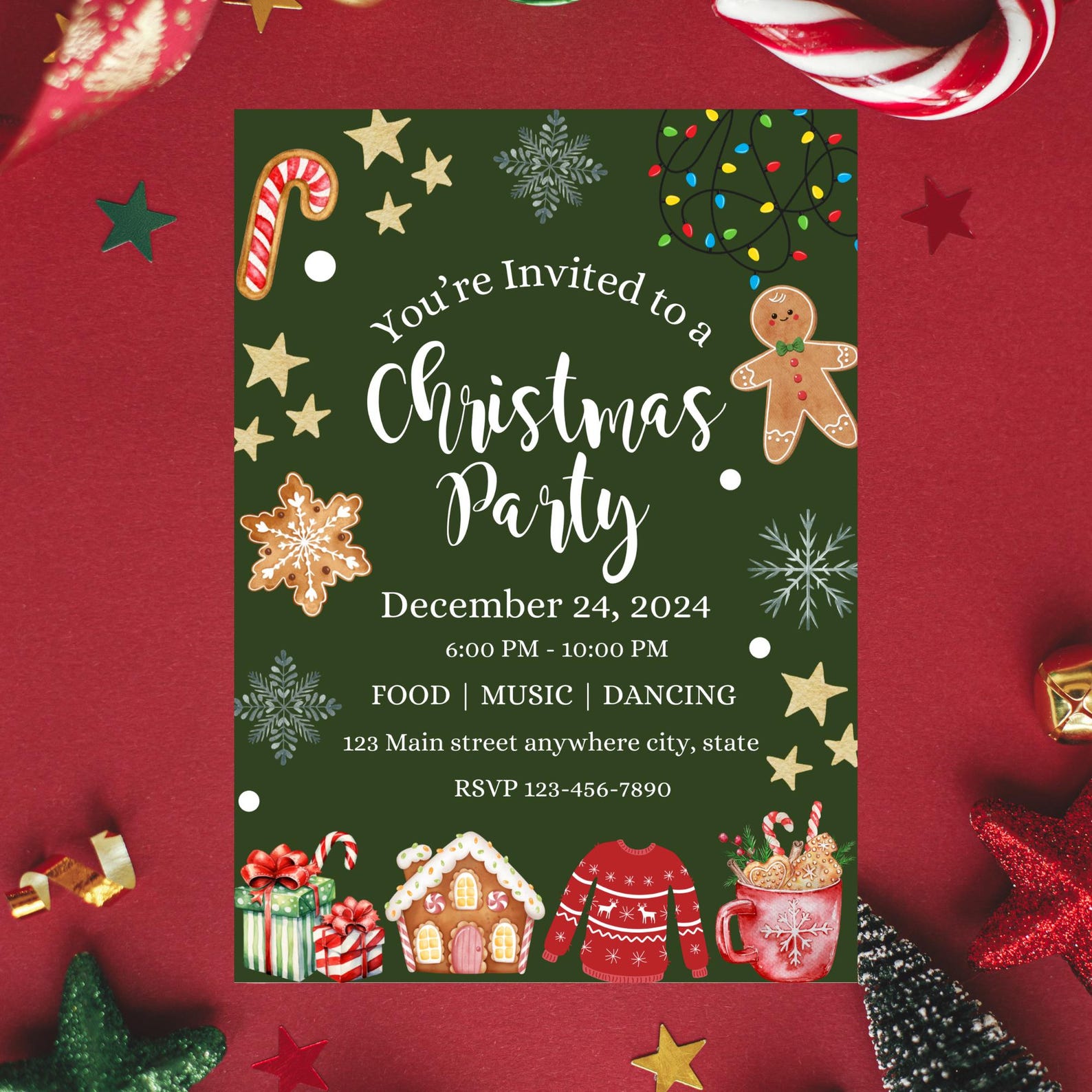 Custom Christmas Party Invitation: Digital Download - Etsy