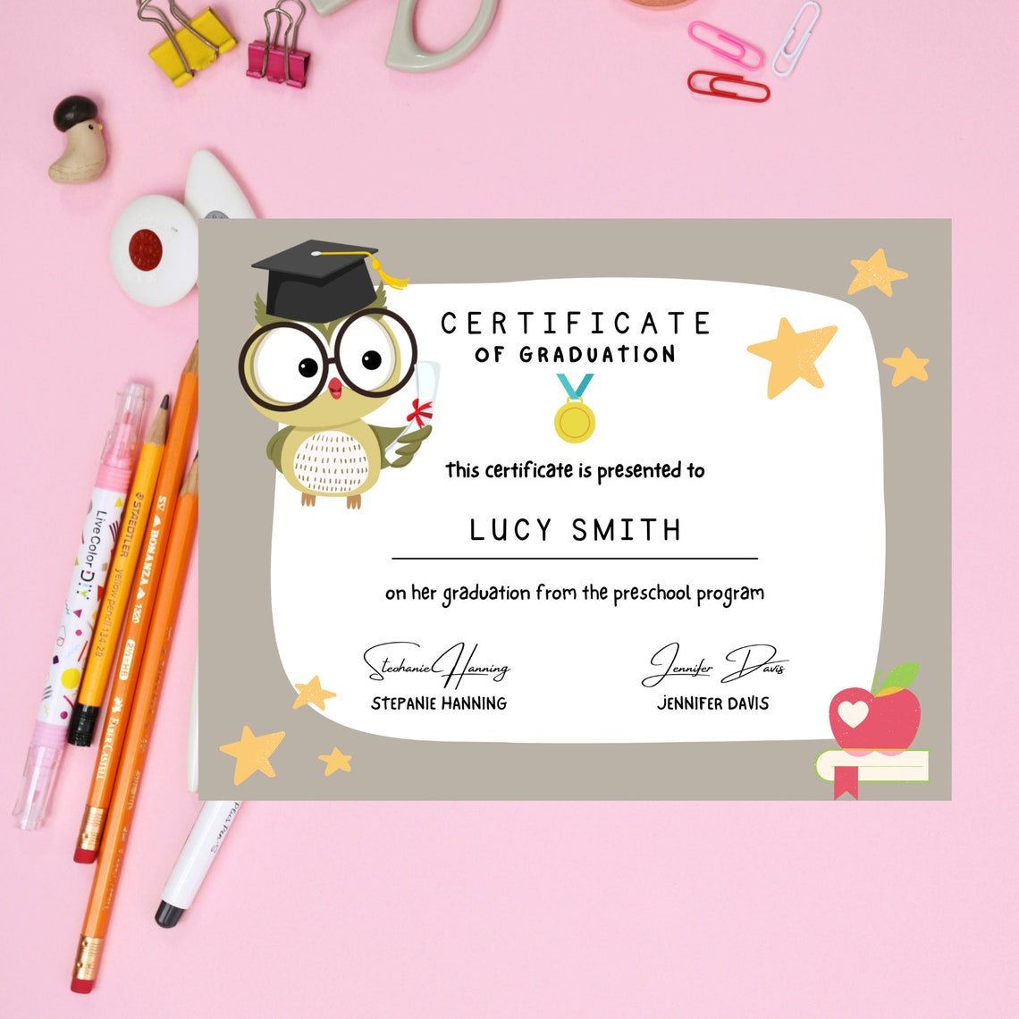 Preschool Graduation Certificate, Preschool Graduation Diploma ...