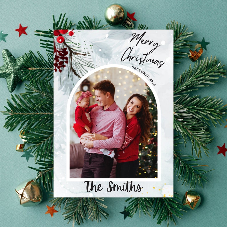 Printable Christmas Cards, Editable Christmas Cards, Photo Christmas ...