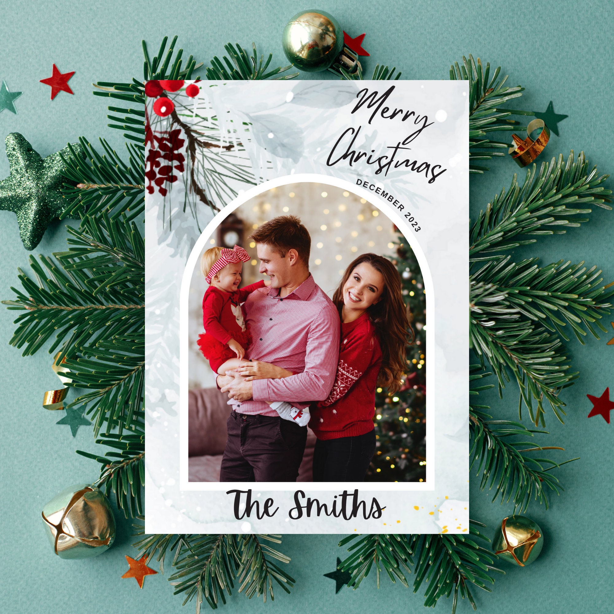 Printable Christmas Cards, Editable Christmas Cards, Photo Christmas ...