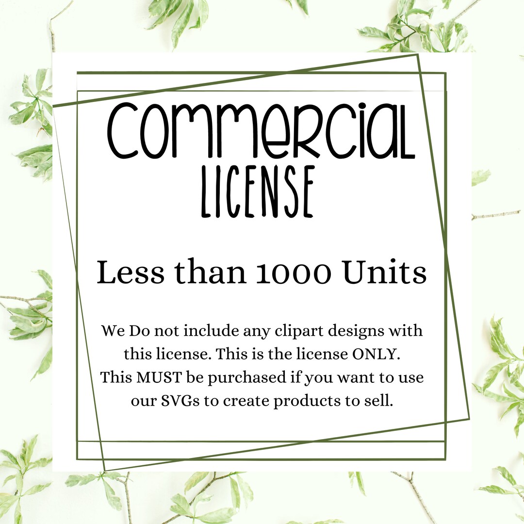 Commercial License: Use Designs for 1,000 Units - Etsy