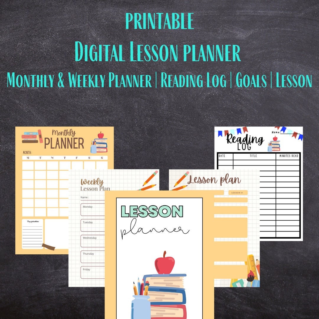 Homeschool Lesson Planning Digital Download PDF Digital Lesson Planning ...