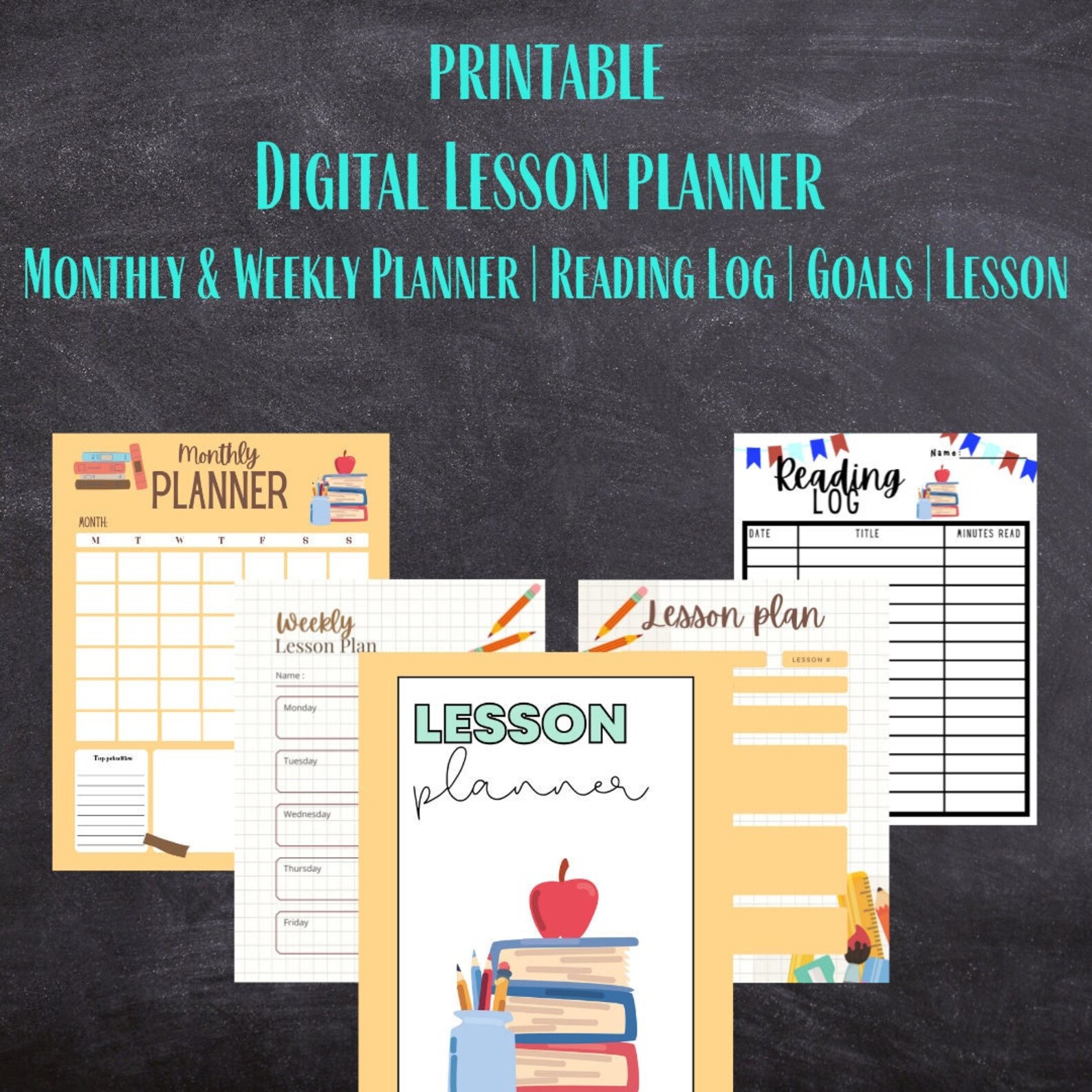 Homeschool Lesson Planning Digital Download PDF Digital Lesson Planning ...