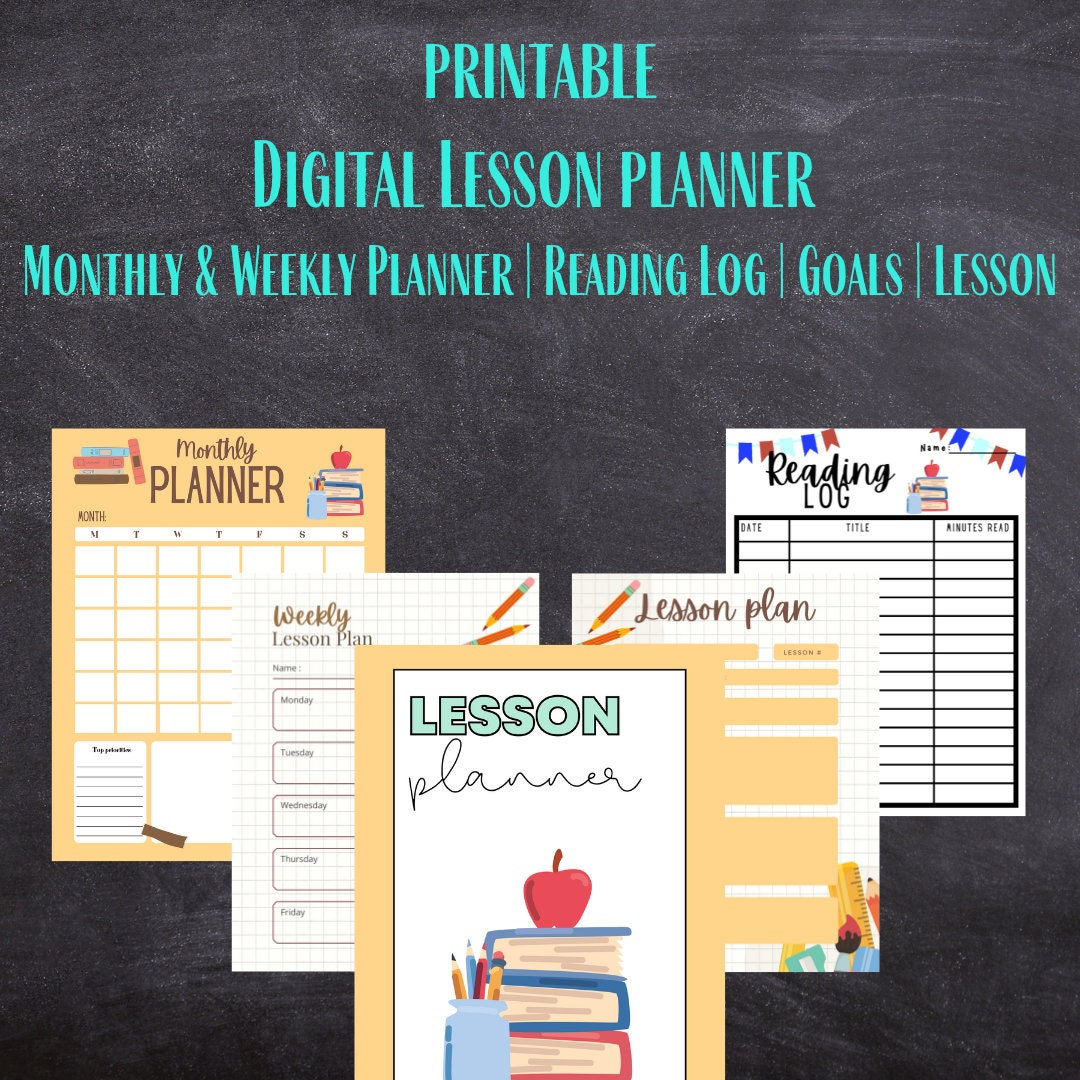 Homeschool Lesson Planning Digital Download PDF Digital Lesson Planning ...