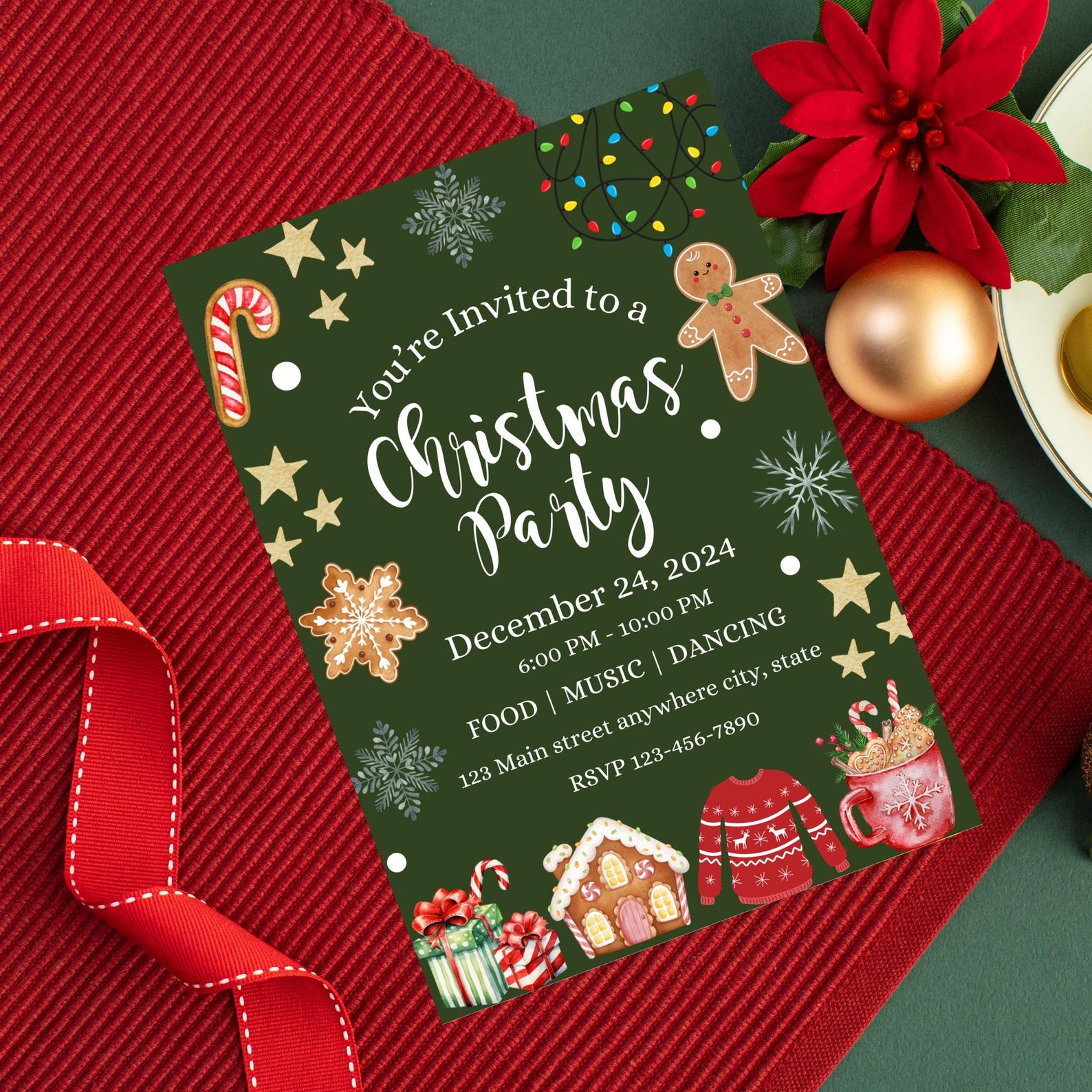 Custom Christmas Party Invitation: Digital Download - Etsy