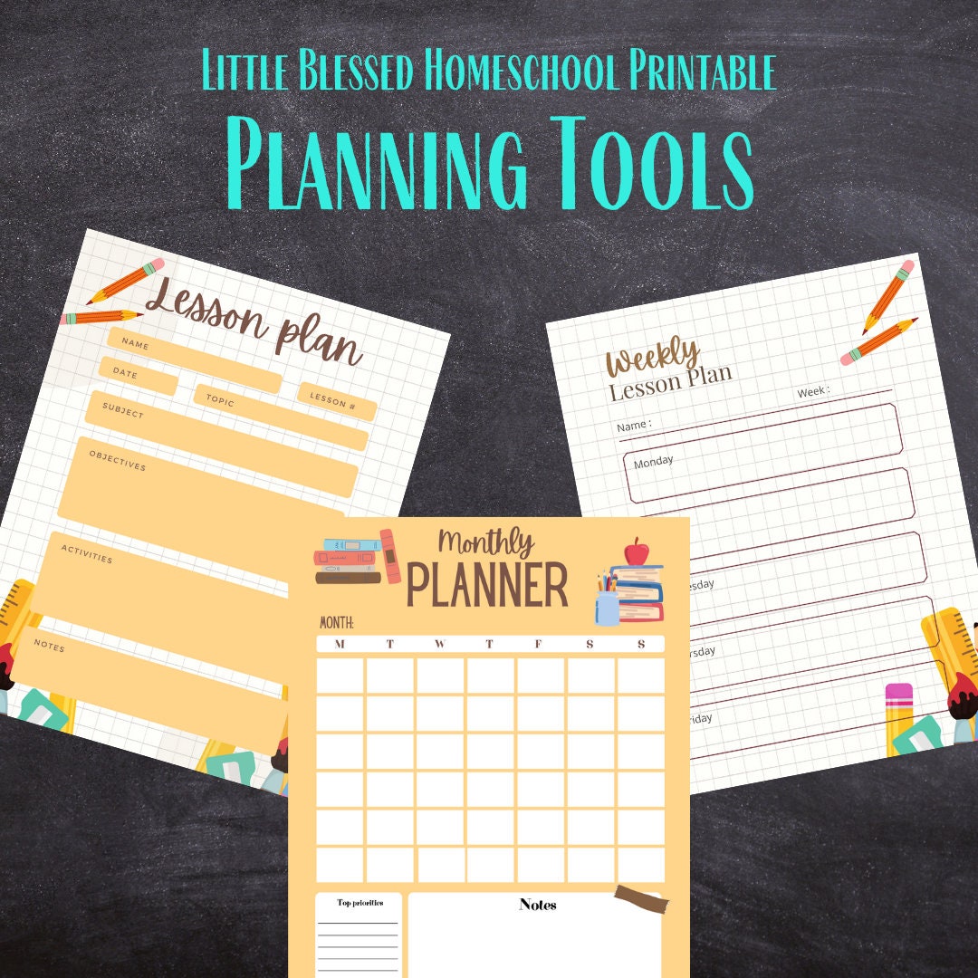 Homeschool Lesson Planning Digital Download PDF Digital Lesson Planning ...