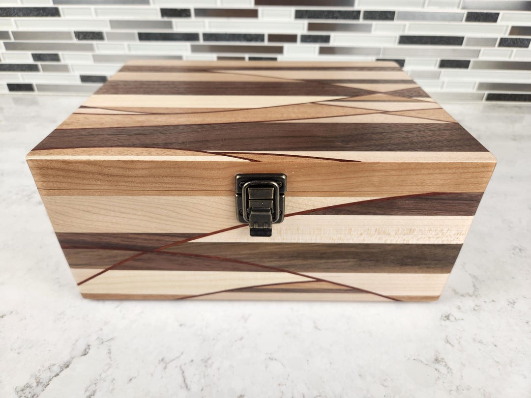 Woven Box With Invisible Wood Hinge - Etsy