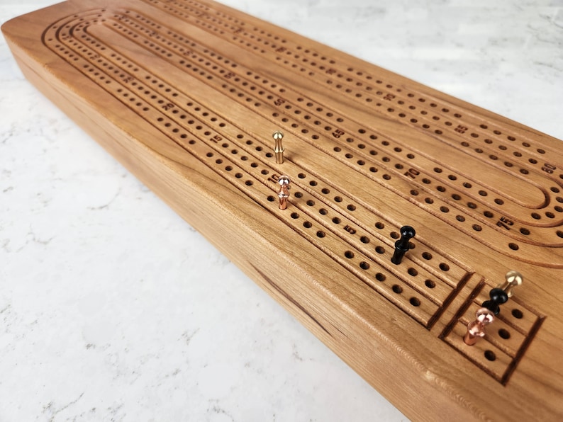 Full Sized Cribbage Board Solid Hardwood - Etsy