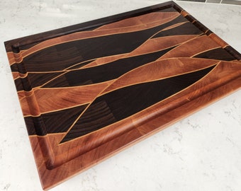 3D Cubes End Grain Cutting Board Beveled Edges - Etsy