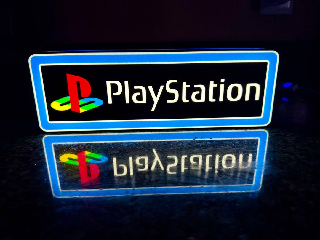 Playstation Lit LED Sign | Wall Decor | Video Game | | Gift for Him ...