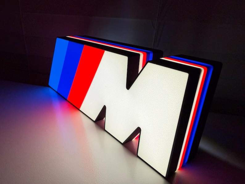 BMW M LED Sign – USB Powered, 3D Printed Wall Decor - Etsy