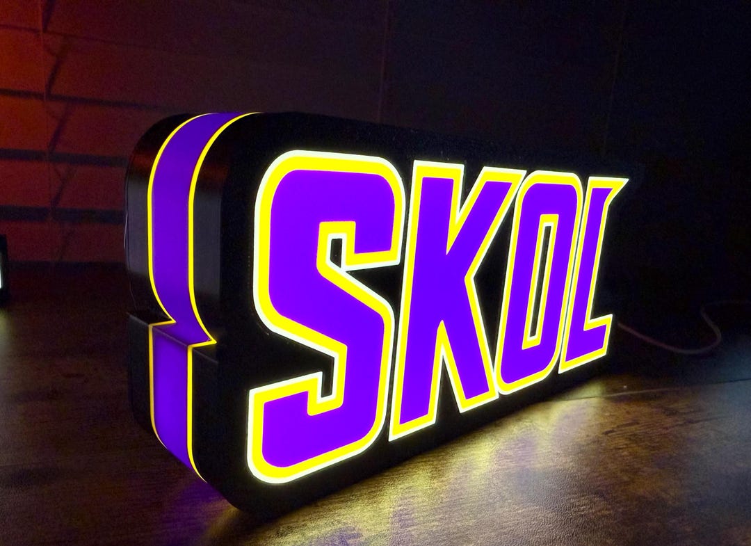 SKOL Minnesota LED Sign | Wall Decor | Football Sign | Vikings | Gift ...
