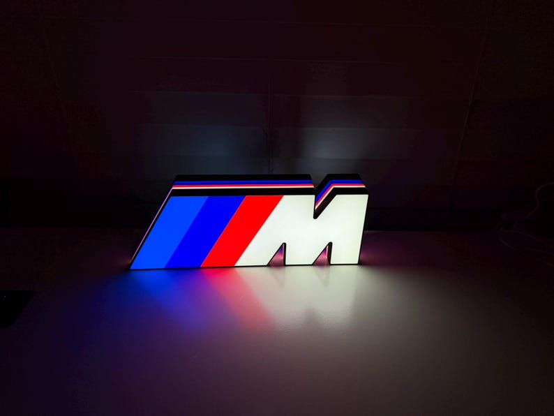 BMW M LED Sign – USB Powered, 3D Printed Wall Decor - Etsy