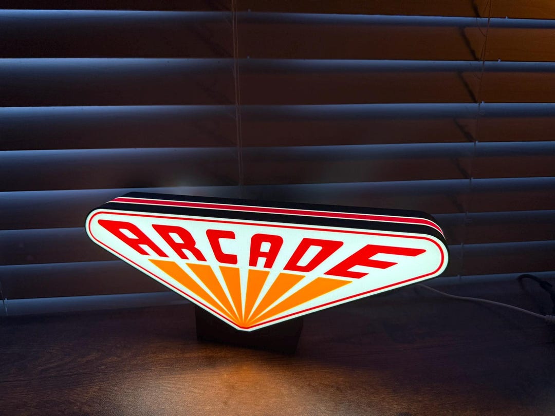 Stranger Things Arcade LED Sign | Hawkins Wall Decor | Pinball Topper ...