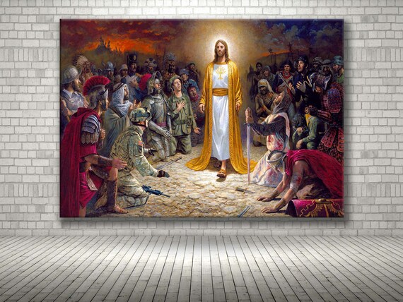 Jesus Messiah Modern & Luxury Lighted up Canvas Wall Art Led - Etsy ...