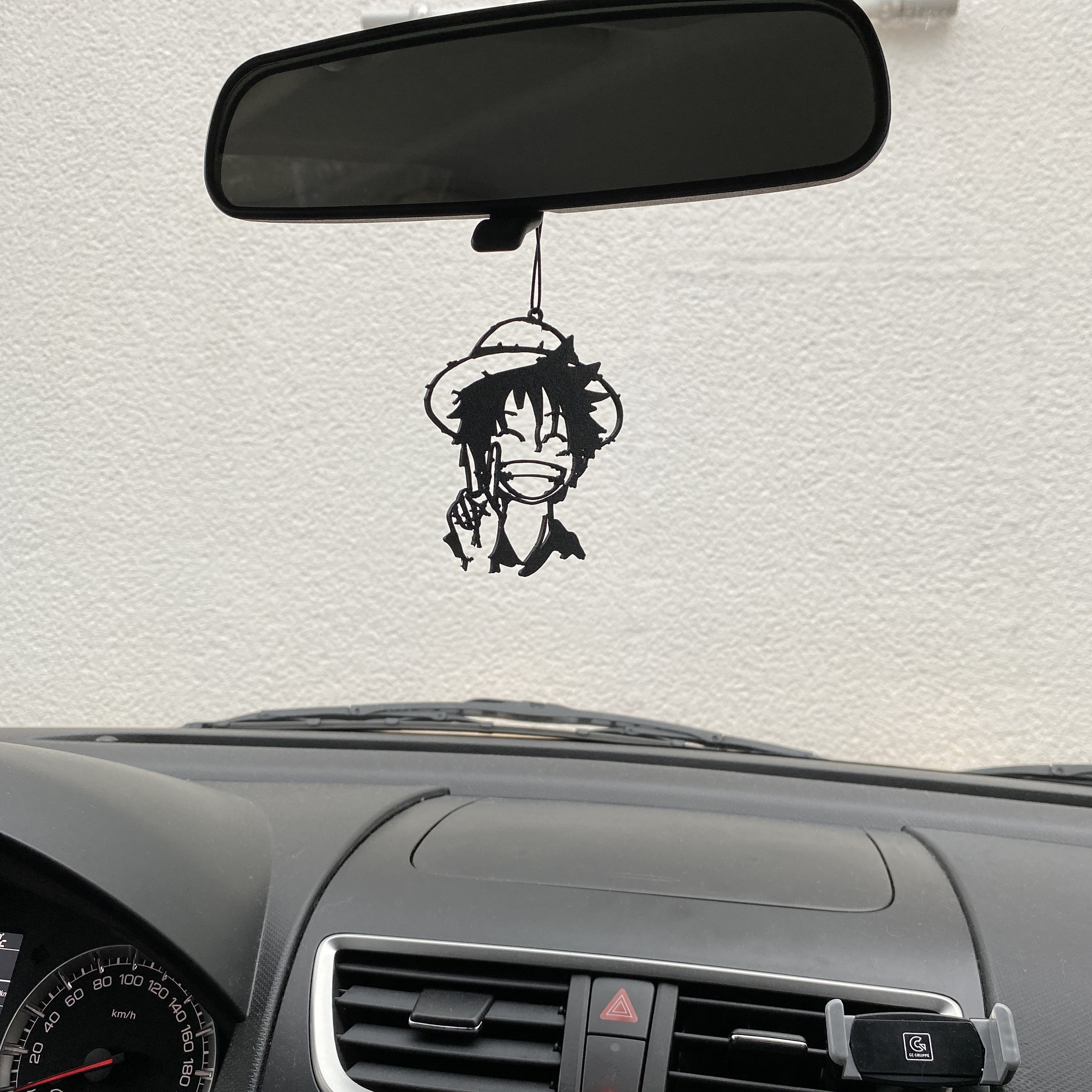 One Piece Anime Luffy 3D Car Rear View Mirror Pendant Line Art Tattoo ...