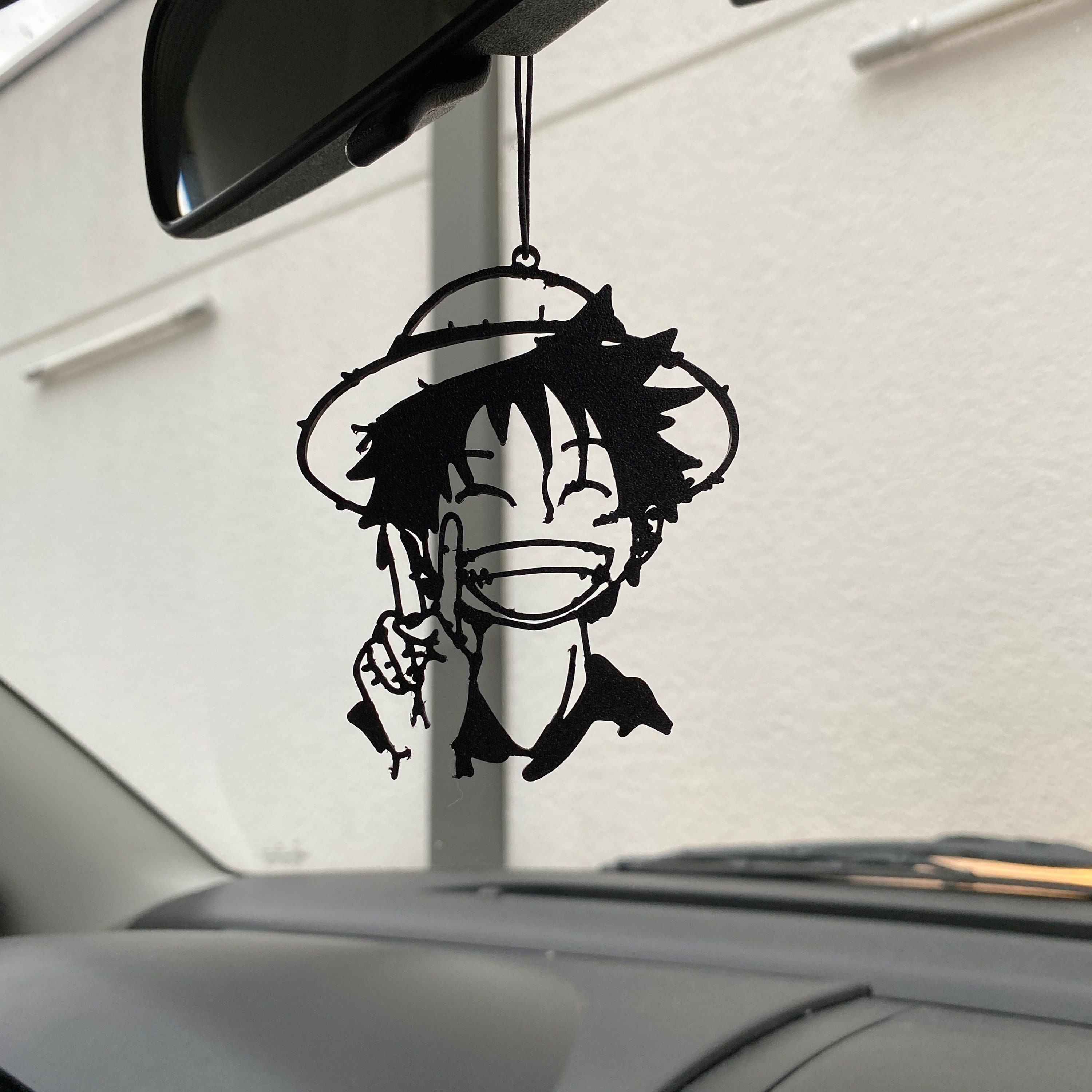 One Piece Anime Luffy 3D Car Rear View Mirror Pendant Line Art Tattoo ...