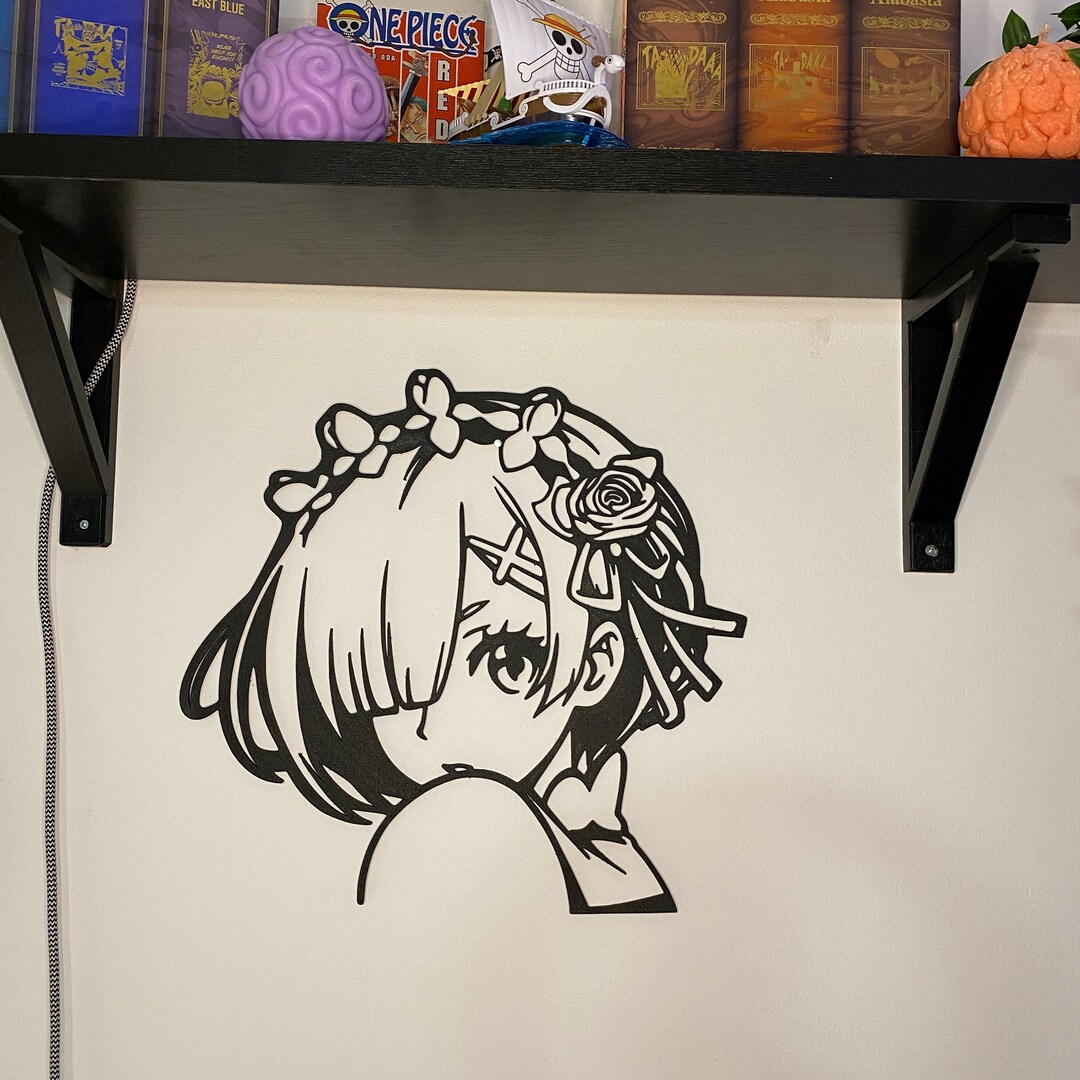 Rem Re Zero 3D Wall Mural Wall Decoration Re:zero Anime Manga 3D Print ...