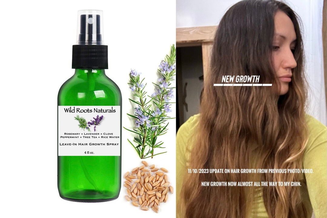 Organic Rosemary Hair Growth Spray, Rice Water Hair Spray, Clove Hair ...