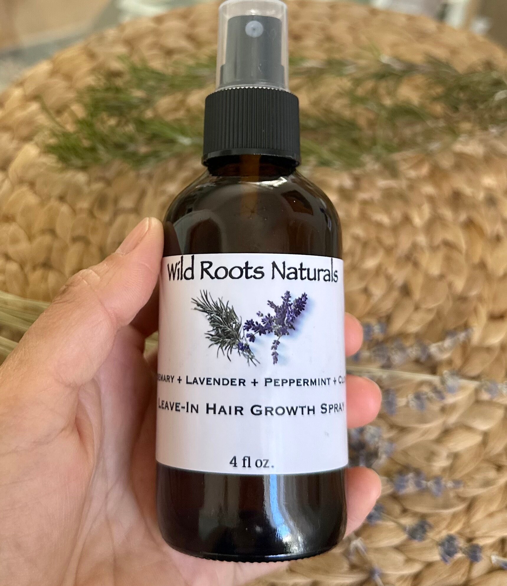 Organic Rosemary Hair Growth Spray, Rice Water Hair Spray, Clove Hair ...