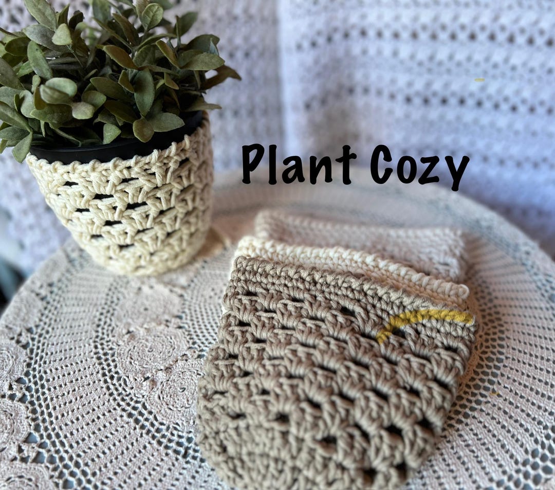 Granny Stitch Crochet 6 Inch Plant Cozy. Made to Order. Custom Colors ...