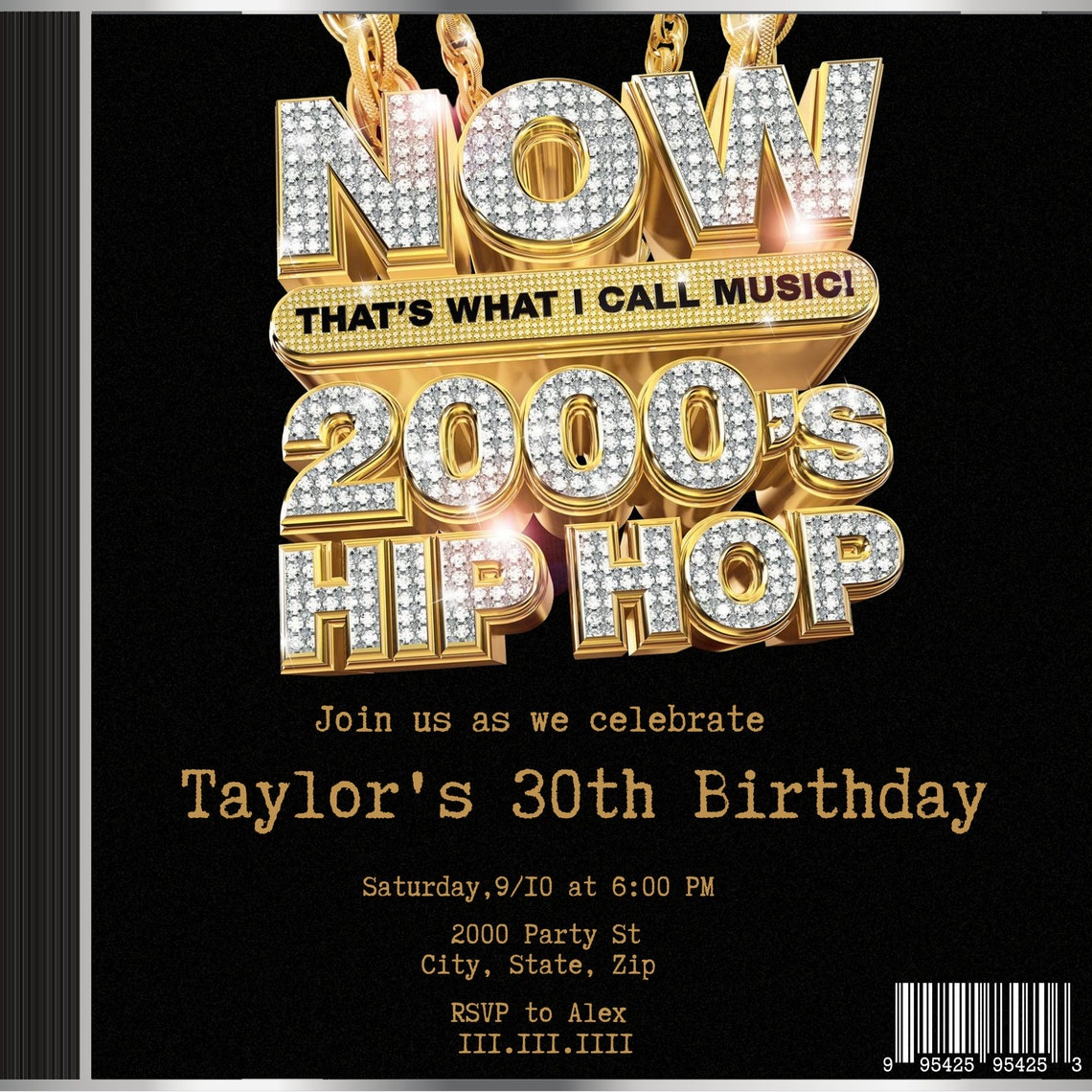 Digital Now CD Birthday Invitation - 2000s Theme - Now CD - Y2K ...