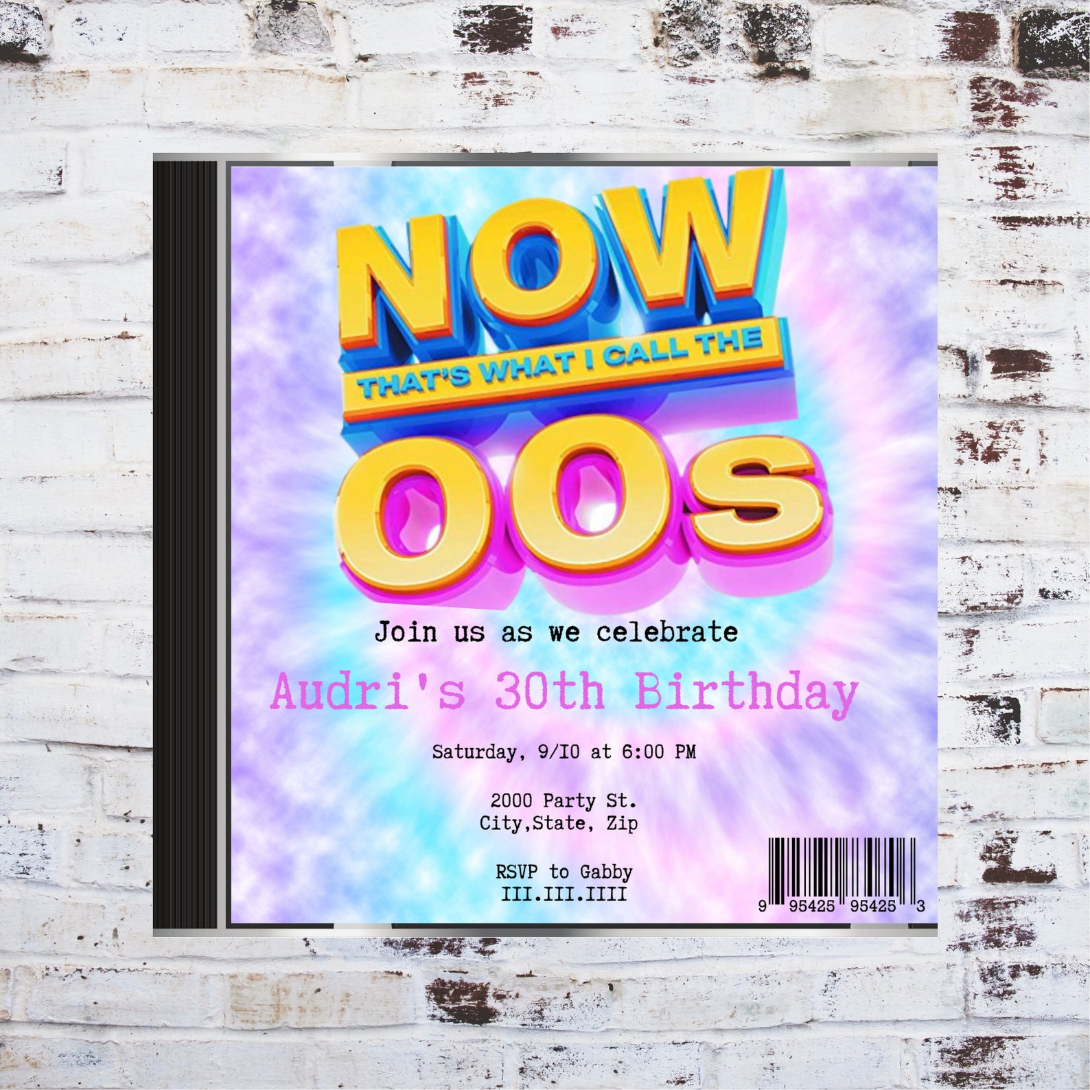 2000s Theme Birthday Invitation: Now CD Design (digital Download) - Etsy