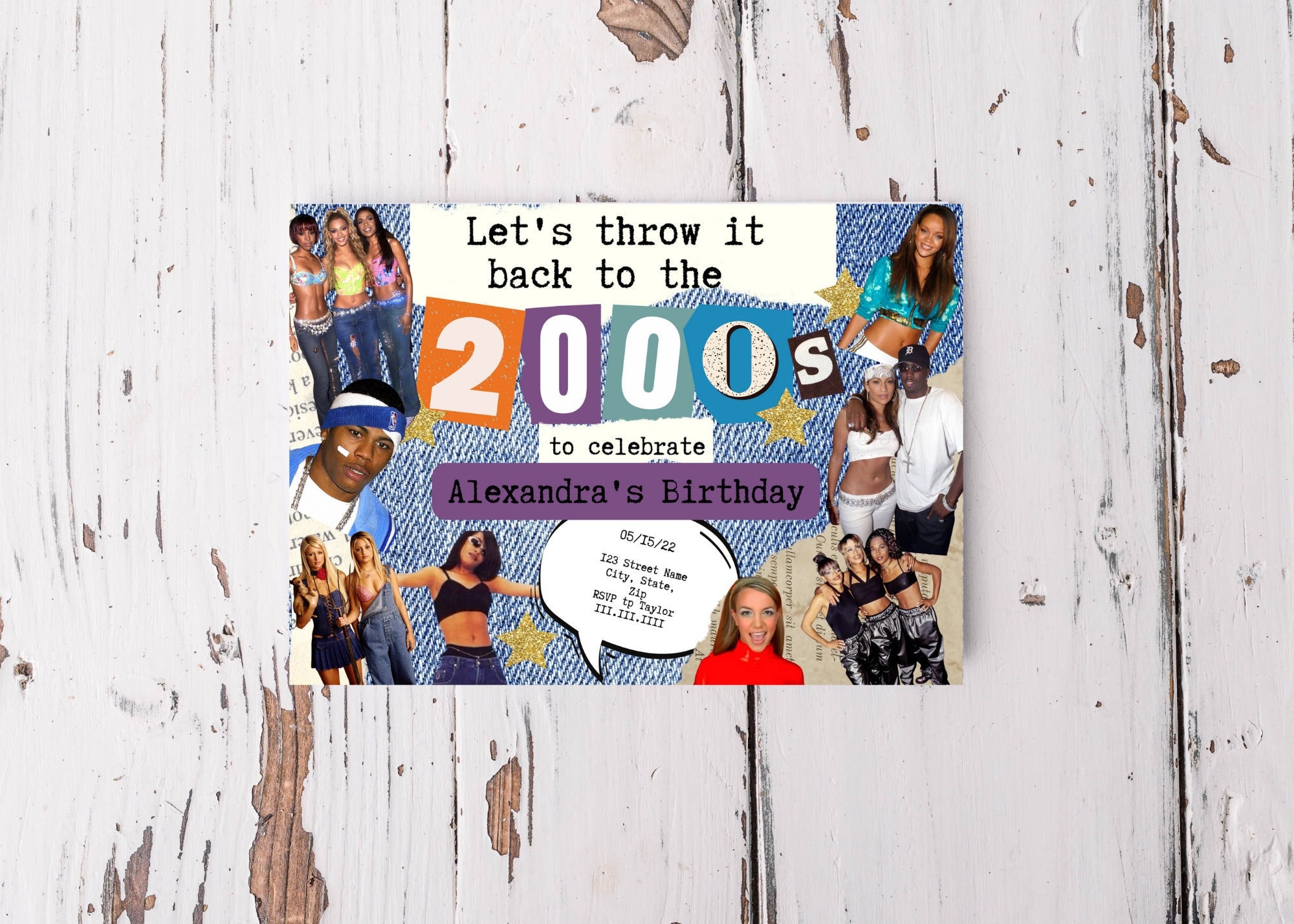 Digital 2000s Themed Party Invitation - Y2K Party - Editable Template ...