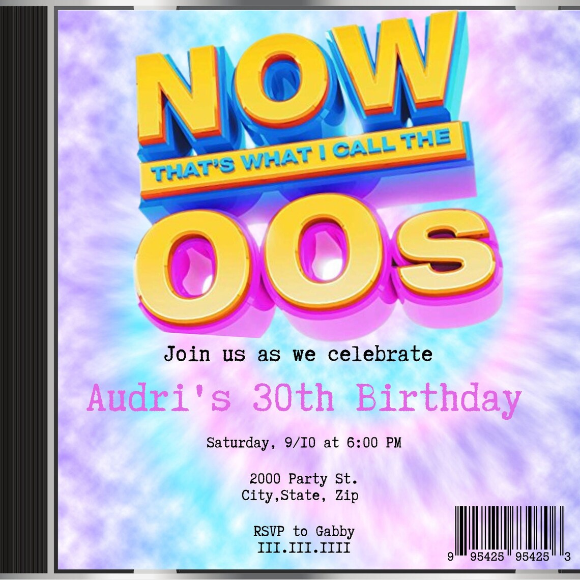 2000s Theme Birthday Invitation: Now CD Design (digital Download) - Etsy