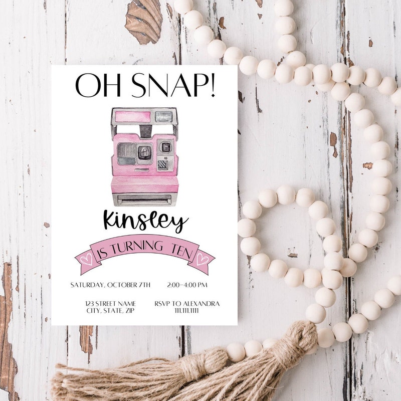 Camera Invitation - Etsy