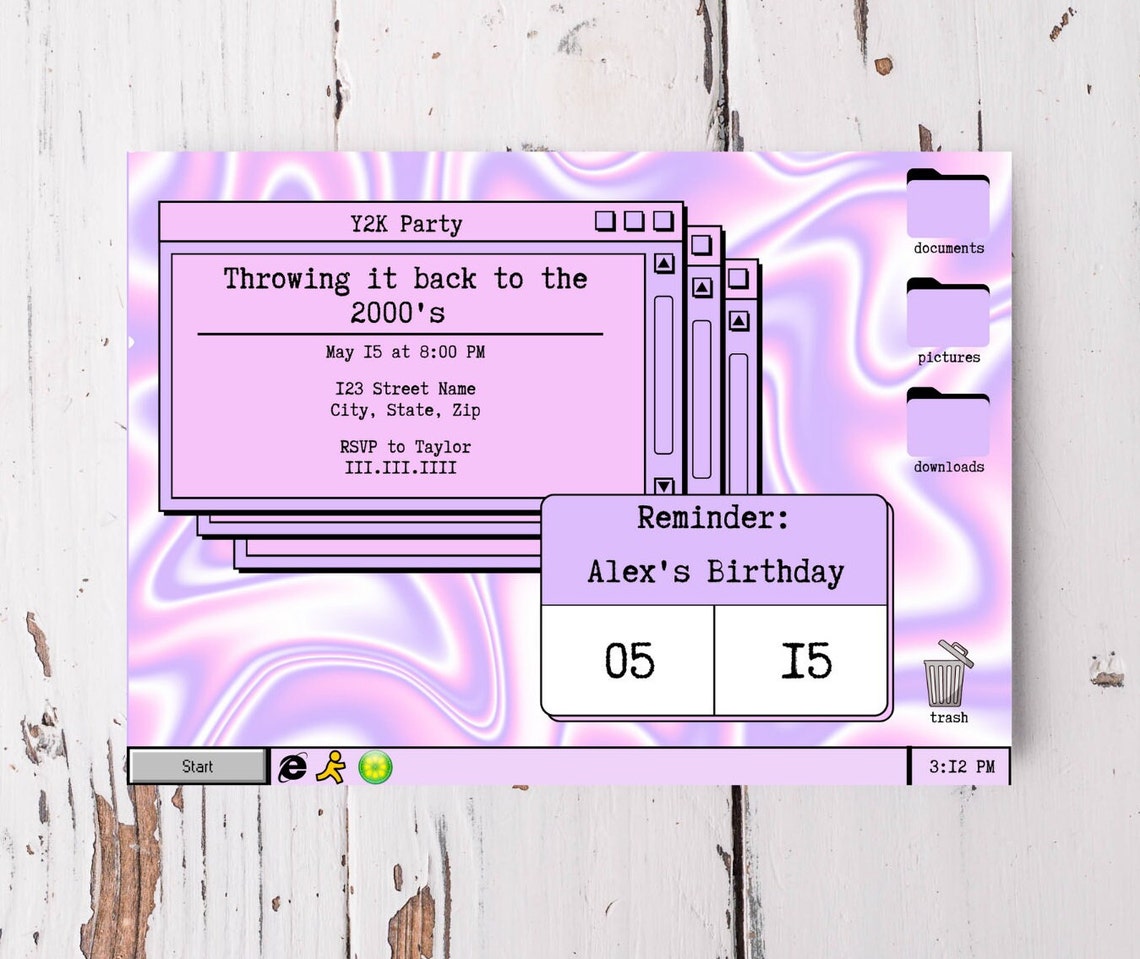Digital Y2K Birthday Party Mix Invitation - Y2k Party - Y2K CD ...