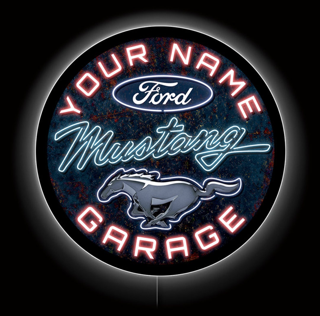 Ford Mustang LED 23" LED Custom Sign - Etsy