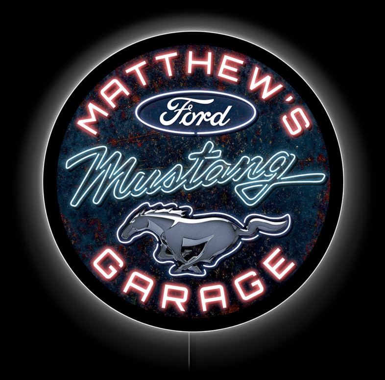 Ford Mustang LED 23" LED Custom Sign - Etsy