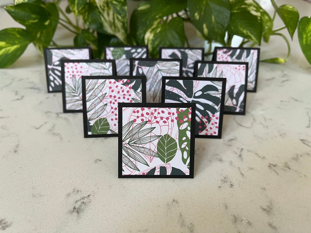 2" X 2" Mini Note Cards, Blank Note Cards, Thank You Cards, Mini Thank ...