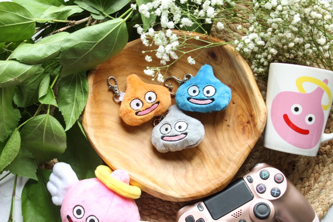 Dragon Quest Slime Plush Keychain: 3" Handmade Keychains for DQ Fans ...