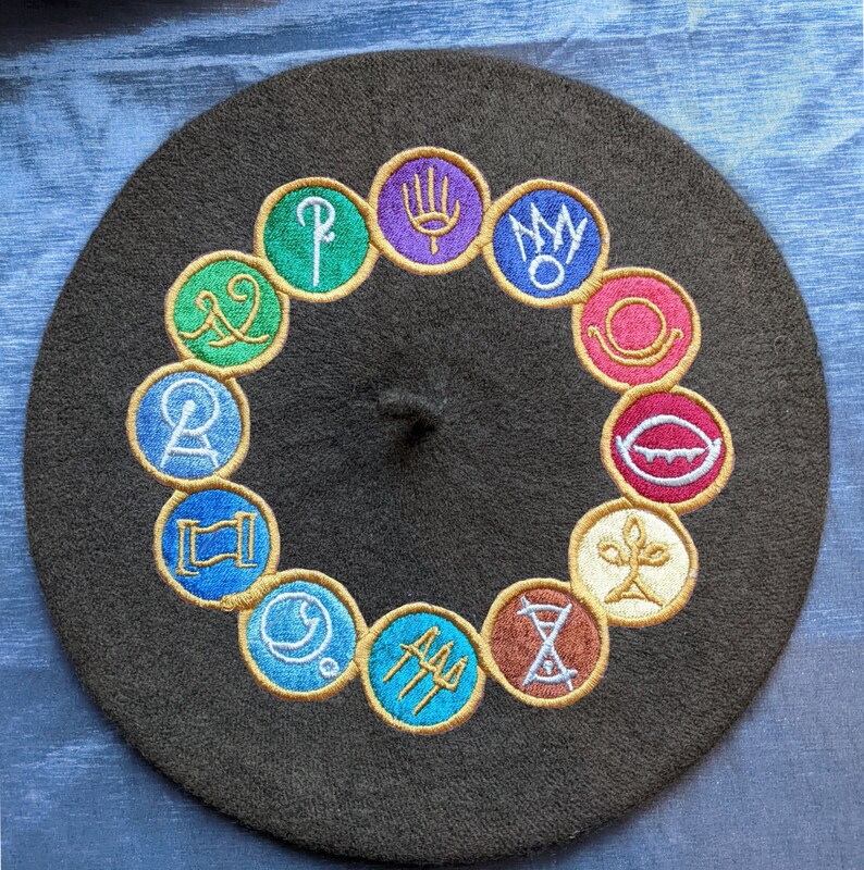 Final Fantasy XIV the Twelve Beret: 11" Embroidered Wool/acrylic Hat ...