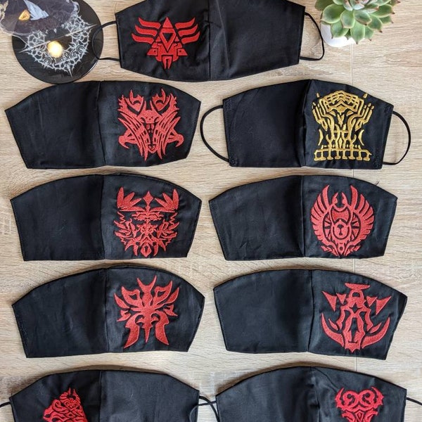 Embroidered Face Mask - Etsy