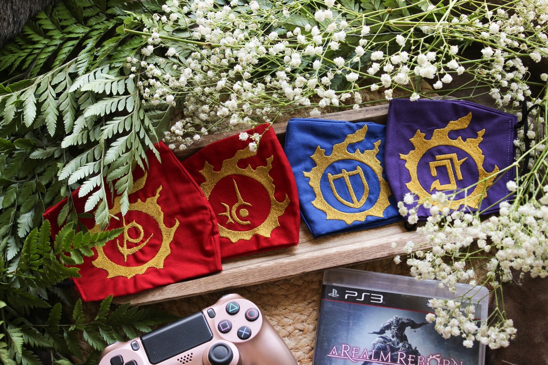 Final Fantasy XIV Job Cotton Face Masks | Embroidered | Customizable ...