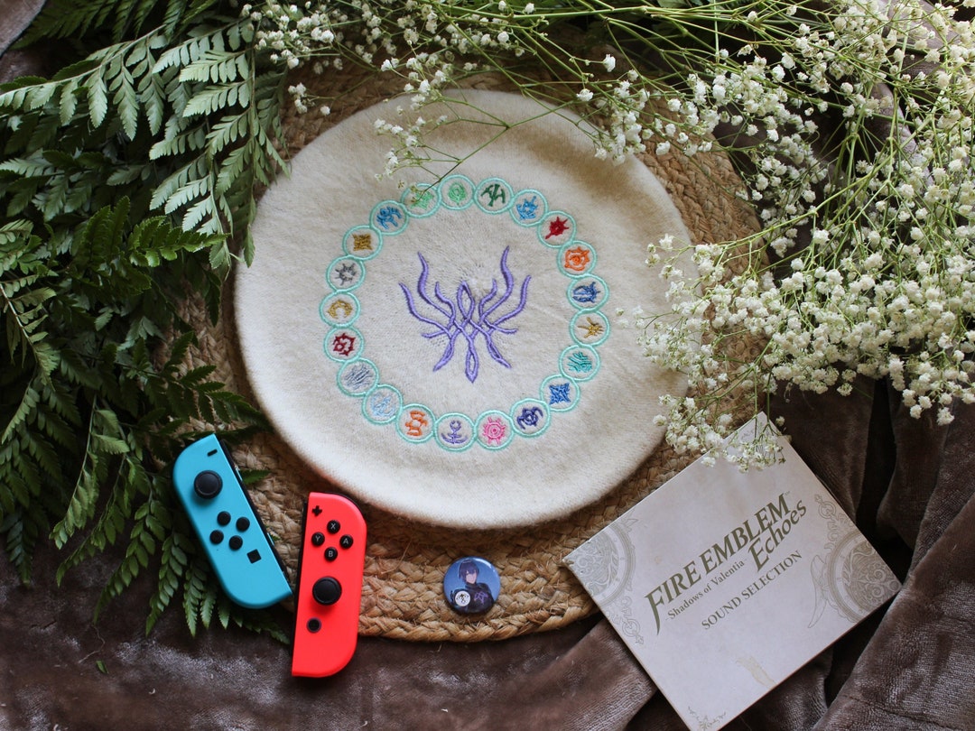 Fire Emblem Three Houses Seiros Mural Beret: 11" Embroidered Acrylic ...